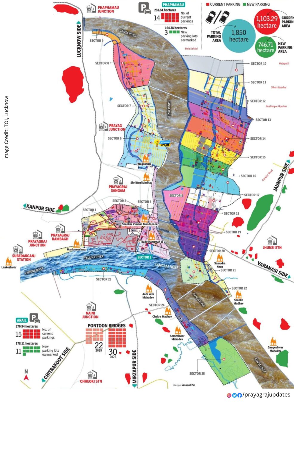 Maha kumbh 2025: Latest mela maps with complete details sector wise and ...